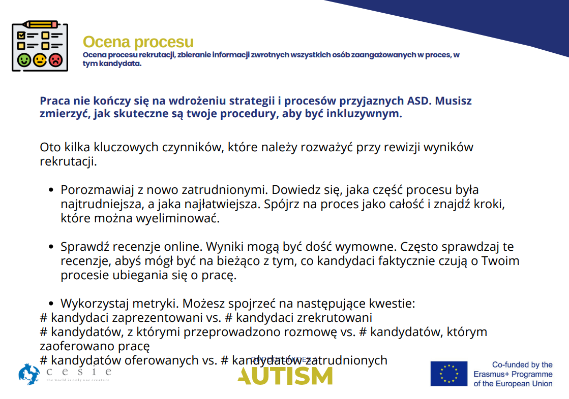 Moduł 5: PROCES REKRUTACJI DLA OSÓB Z ASD - Tworzenie procesu rekrutacji przyjaznego osobom z ...